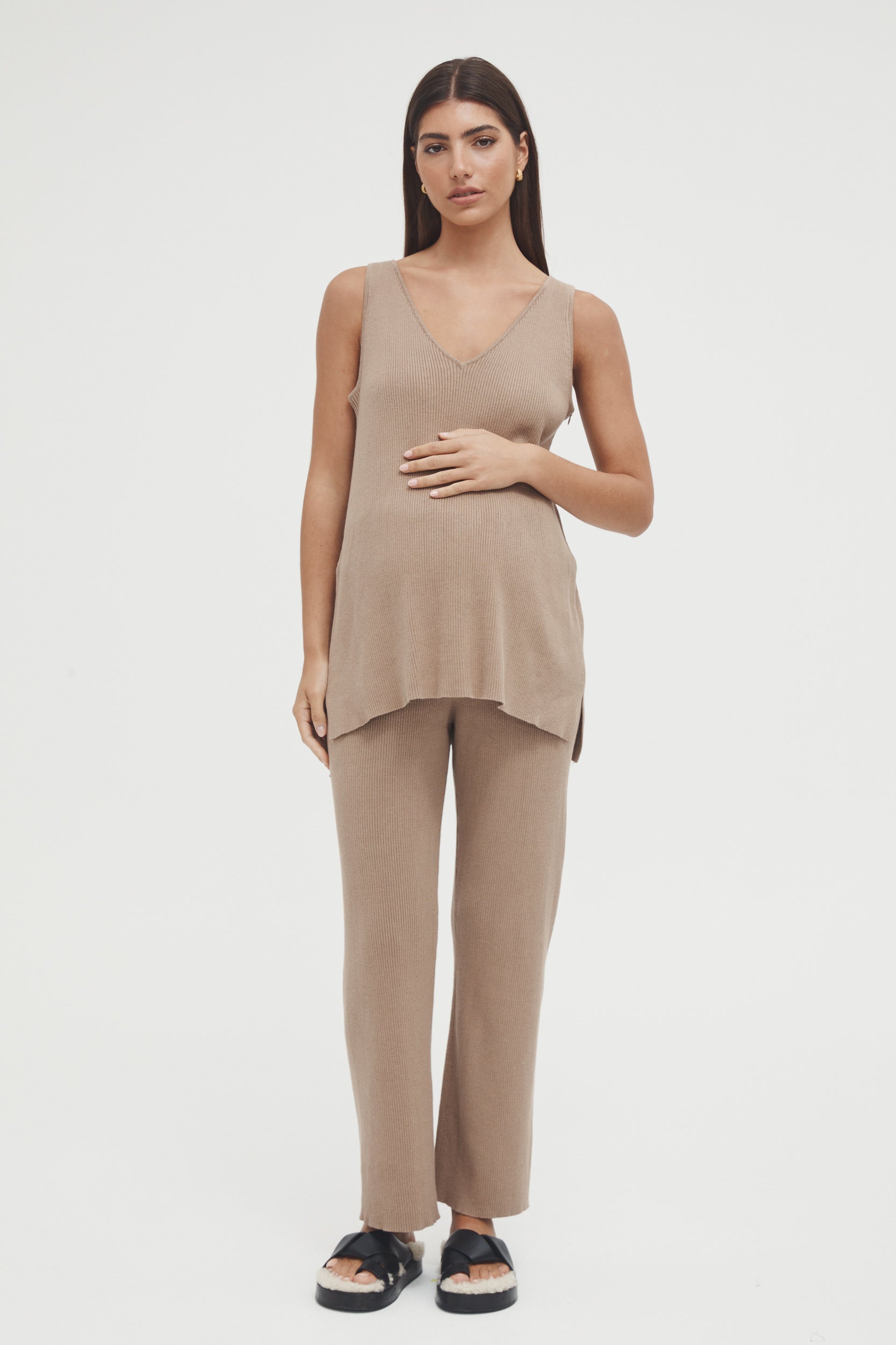 The Best Maternity Knit Pant (Tan) – LÉGOE HERITAGE
