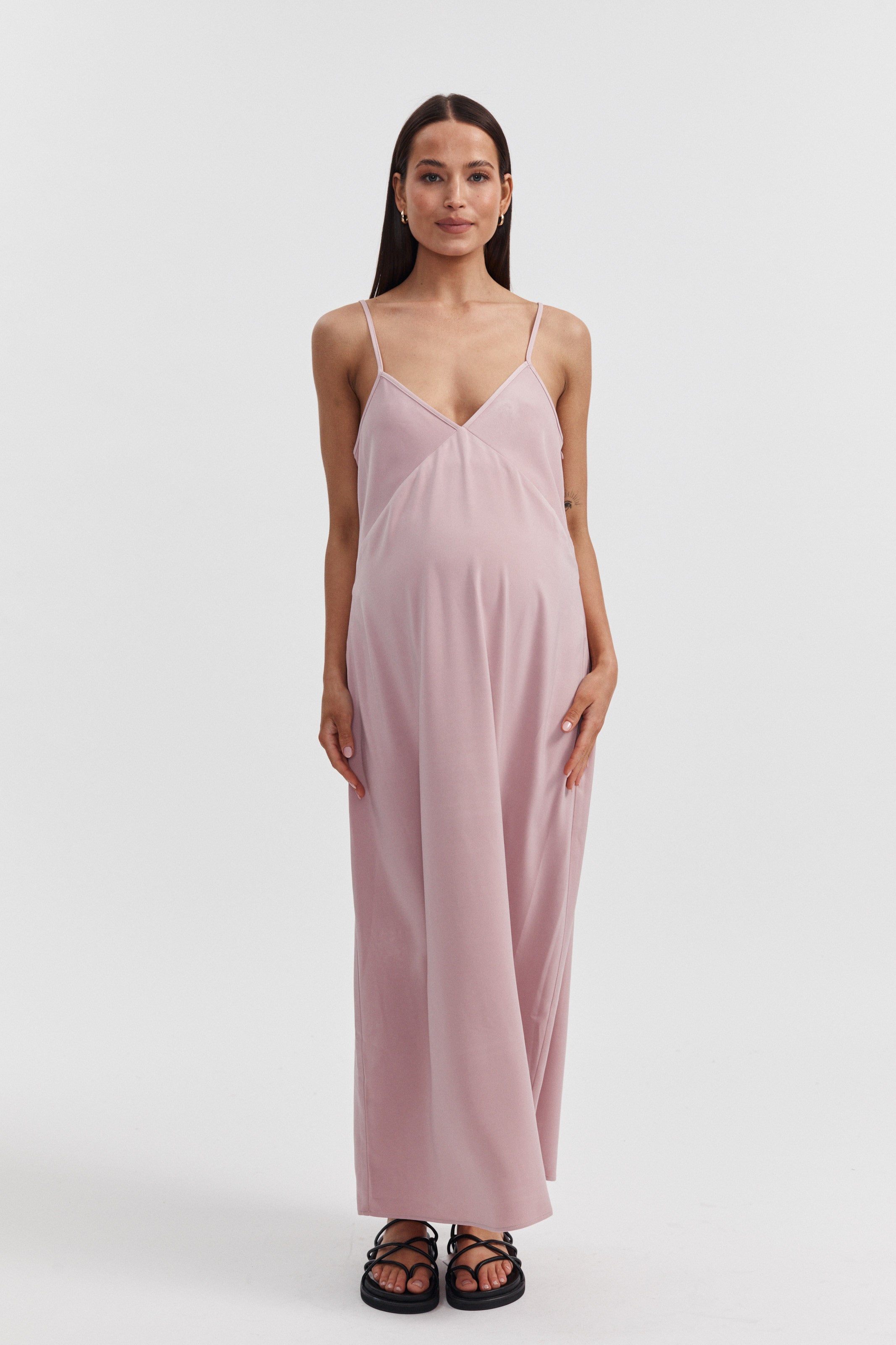 Pink Maternity Slip Dress | LEGOE HERITAGE – LÉGOE HERITAGE